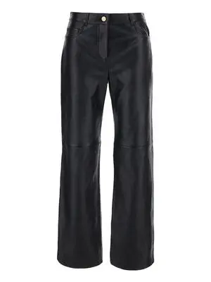 Max Mara Pants With Pockets And Straight Hems In Tech Fabric - Black