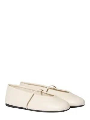 Miu Miu Nappa Leather Ballerinas - Ivory