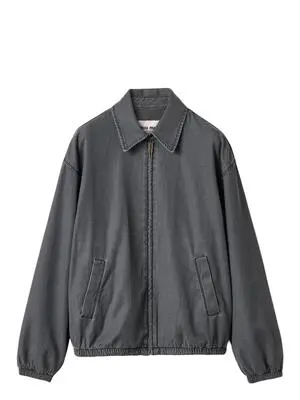 Miu Miu Chambray Blouson Jacket - Black