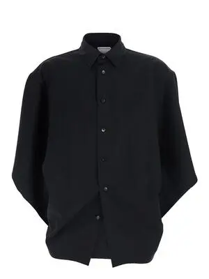 Bottega Veneta Wool Oversized Short Sleeve Shirt - Multicolor