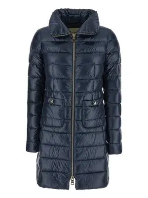 Herno Down Jacket With Zip Closure And Patch Pockets In Tech Fabric - Multicolor