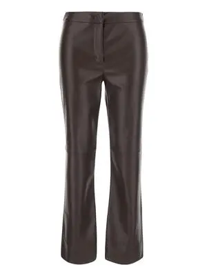 Max Mara Sublime Flared Pants In Eco-leather - Brown