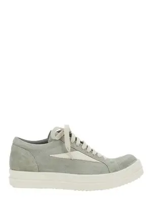 Rick Owens Suede Low Top Sneakers With Contrasting Stitching - Multicolor