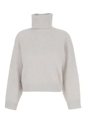 Brunello Cucinelli Brunello Cucinelli Ribbed Turtleneck Multicolor