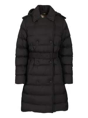 Burberry Mid-length Hooded Down Jacket - Black