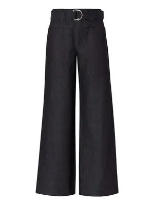 Proenza Schouler White Label Lina Belted Wide-leg Pants - Blue
