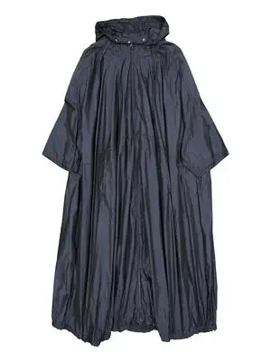 Herno Oversized Hooded Tiered Coat - Blue