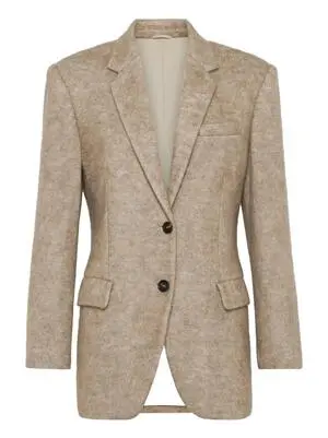 Brunello Cucinelli Monili Embellished Blazer - Beige