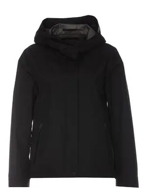 Herno Hooded Cape Jacket - Black