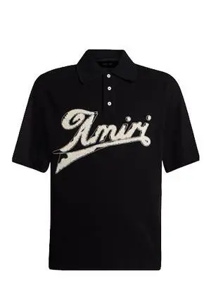 Amiri Polo Shirt Size Cotton - Black