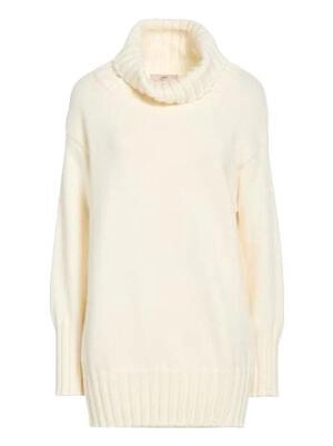 CARLA G. Turtleneck Wool Blend Sweater - Ivory