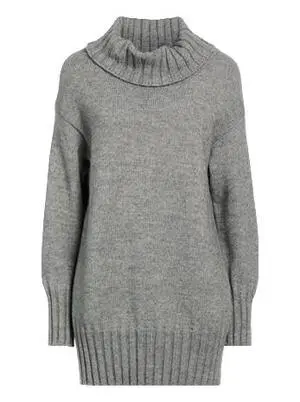 CARLA G. Turtleneck Pullover In Polyacrylic, Alpaca Wool, Polyamide, And Polyester - Grey