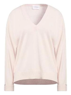 ANNA MOLINARI Wool Cashmere V-neck Sweater - Blush