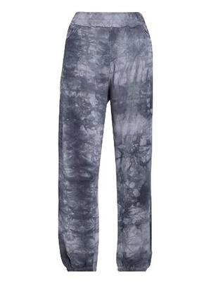 DISCLAIMER Cotton Fleece Tie-dye Track Pants With Logo - Grey