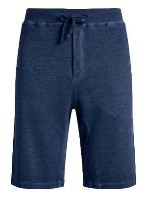 120% Lino High-waisted Drawstring Bermuda Shorts - Navy