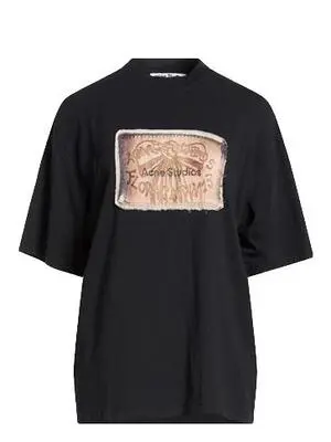 Acne Studios Cotton T-shirt With Graphic Print - Black