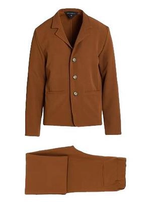 TAKESHY KUROSAWA Suit Size Polyester, Elastane - Camel
