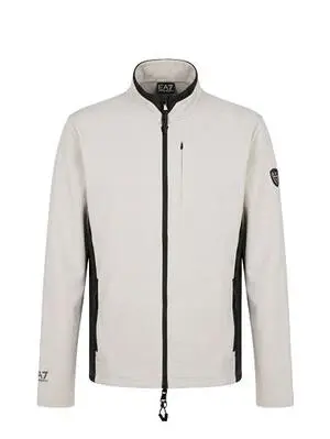 EA7 Zip-up Sweatshirt With Logo Detail - Grey