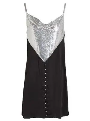 Rabanne Mini Dress In Polyester And Aluminum - Silver