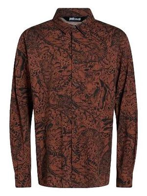 Just Cavalli Man Shirt Tan Size 34 Cotton, Viscose Tan