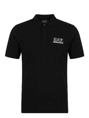 EA7 Polo Shirt Size Cotton, Polyester, Elastane - Black