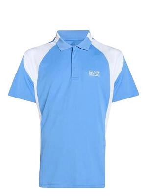 EA7 Man Polo Shirt Burgundy Size Xl Polyester Azure