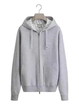 Dior Hooded Sweatshirt With Oblique Jacquard - Grey