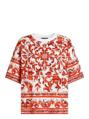 DOLCE & GABBANA Dolce & Gabbana Majolica Print T-Shirt