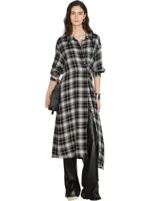 Fabrique Lea Plaid Shirt Dress - Multicolor