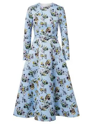 EMILIA WICKSTEAD Capucine Floral Midi Dress - Blue