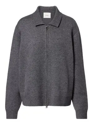 LISA YANG Aleya Cashmere Zipped Cardigan - Grey