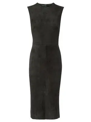 Stouls Evita Suede Midi Dress - Green