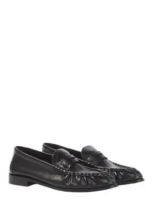 Saint Laurent Saint Laurent Le Loafer Supple Leather Penny Loafers Black