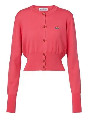 VIVIENNE WESTWOOD Bea Cropped Cotton And Cashmere Cardigan - Pink