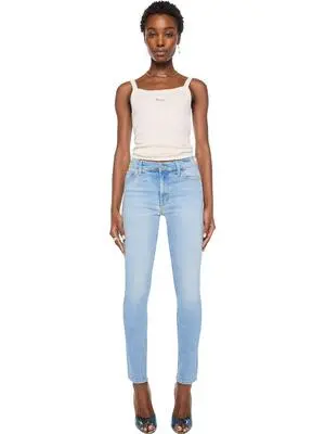 MOTHER The Mid Rise Dazzler Hover Jeans In Derby Doll - Light Blue