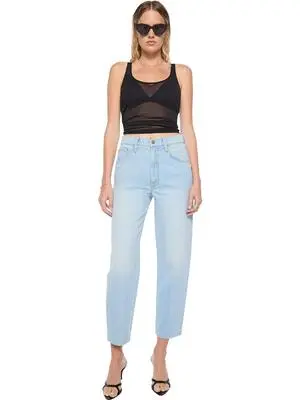 MOTHER The Peeler Ankle Pants In Light Wash Denim - Blue