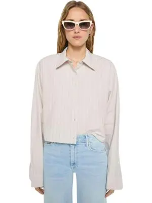 Eterne Ludo Striped Button-up Top - Cream