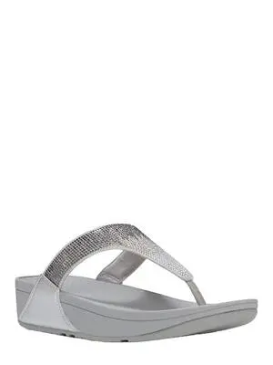 Fitflop Lulu Ombré Crystal Toe-post Sandals - Silver