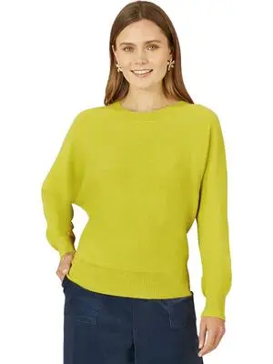 YUMI Knitted Batwing Jumper - Lime