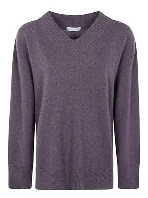 Liviana Conti Cashmere V-neck Sweater - Beige
