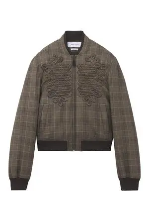Alexander McQueen Prince Of Wales Check Bomber Jacket - Brown