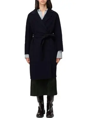 Max Mara Wool Robe Coat - Navy
