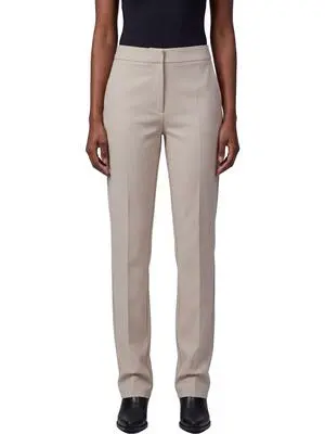 Max Mara Max Mara Pegno Slim Fit Chino Trousers In Technical Jersey Grey