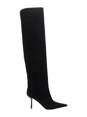 LE SILLA Suede Over The Knee Boots - Black