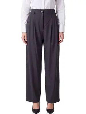 Studio Nicholson Wide Leg Tailored Trousers - Brown