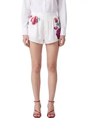 N° 21 Floral Print Satin Shorts - Multicolor