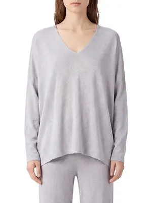Avant Toi V-neck Long Sleeve Sweater - Grey