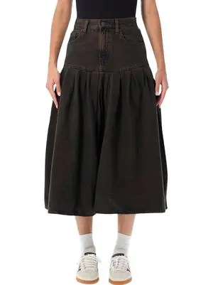 LEVI'S Levi's High-Waisted A-Line Denim Midi Skirt Black