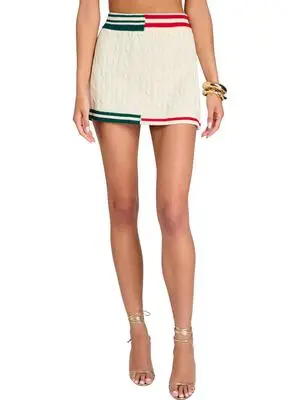 SEROYA Pearson Skirt - Eggshell Varsity