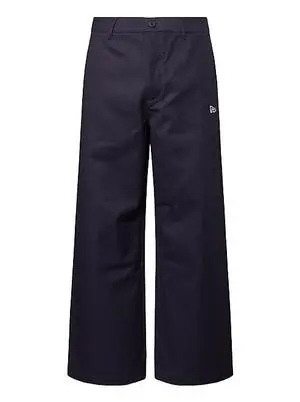 New Era La Dodgers Mlb Embroidered Cotton Chino Trousers - Navy